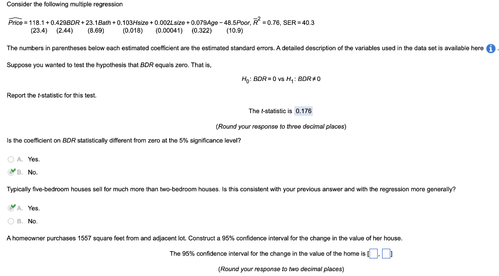 Solved Consider the following multiple regression Price | Chegg.com