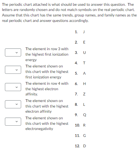 Solved *This Periodic Table is used for all the questions | Chegg.com