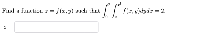 Solved Find a function z=f(x,y) such that | Chegg.com