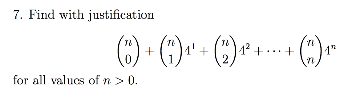 Solved 7. Find with justification (0) + ()*+(*)*+...+)* for | Chegg.com