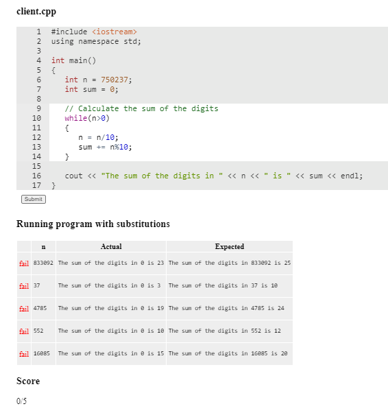 Solved Now that you've traced through using the while loop | Chegg.com