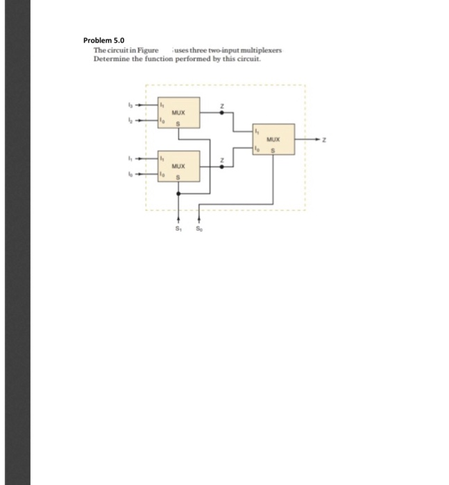 Solved Problem 5.0 The circuit in Figure uses three | Chegg.com