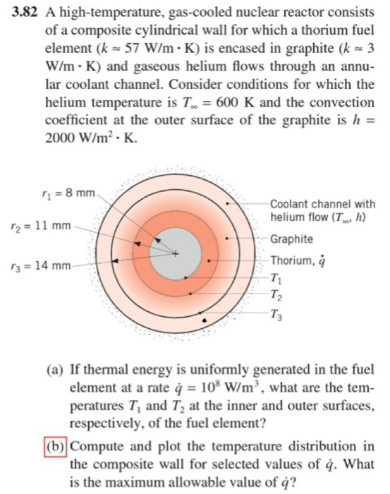Solved 3.82 A high-temperature, gas-cooled nuclear reactor | Chegg.com