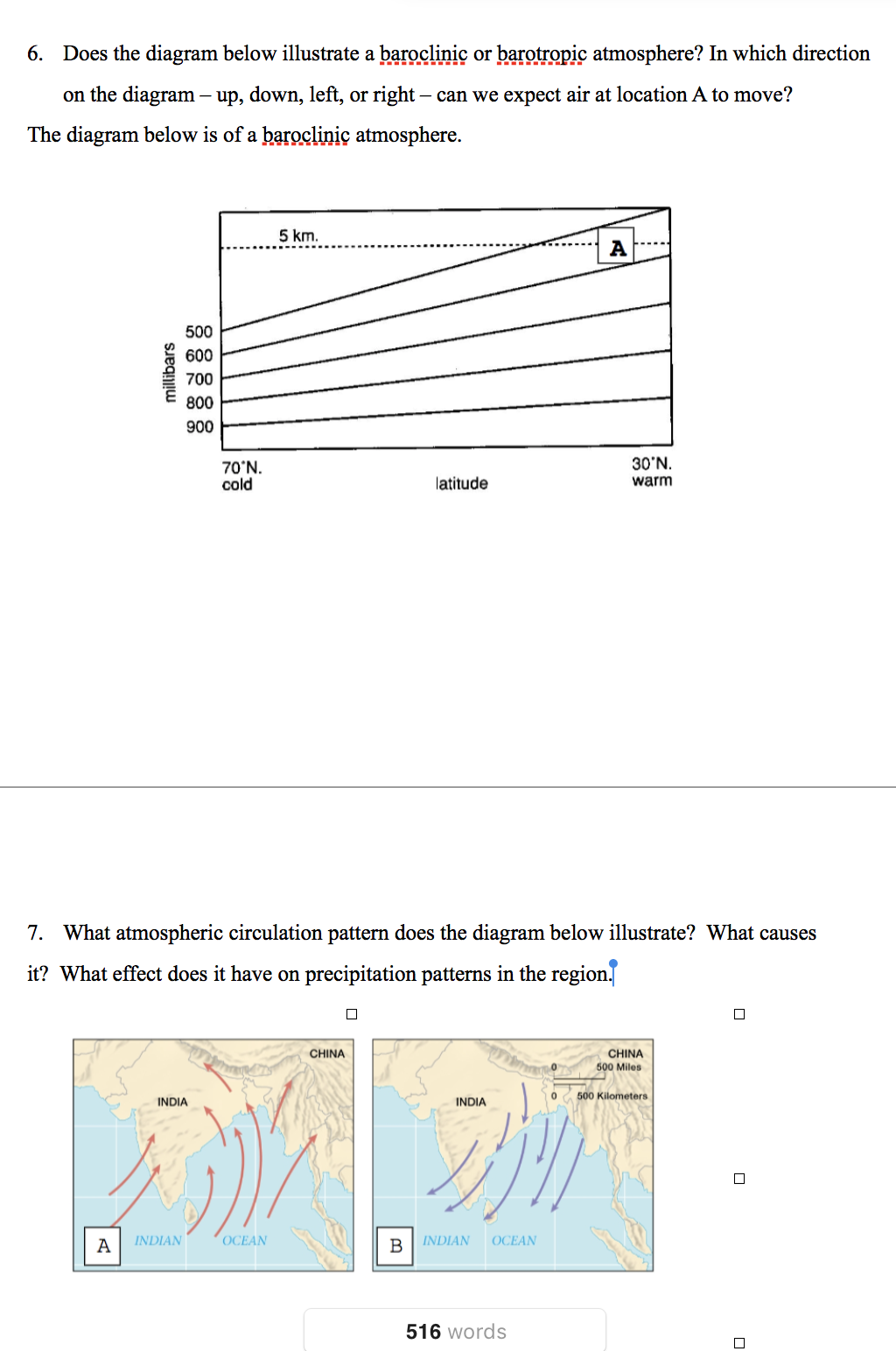 Solved 6. Does the diagram below illustrate a baroclinic or | Chegg.com
