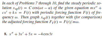 Solved In each of Problems 7 through 10, find the steady | Chegg.com