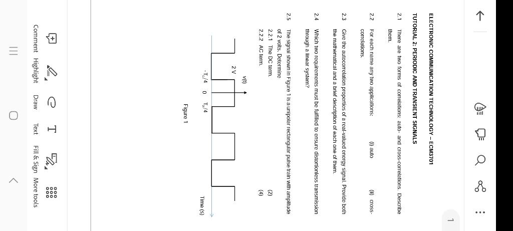 Solved ELECTRONIC COMMUNICATION TECHNOLOGY - ECM3T01 | Chegg.com