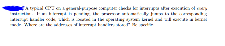 Solved A typical CPU on a general-purpose computer checks | Chegg.com