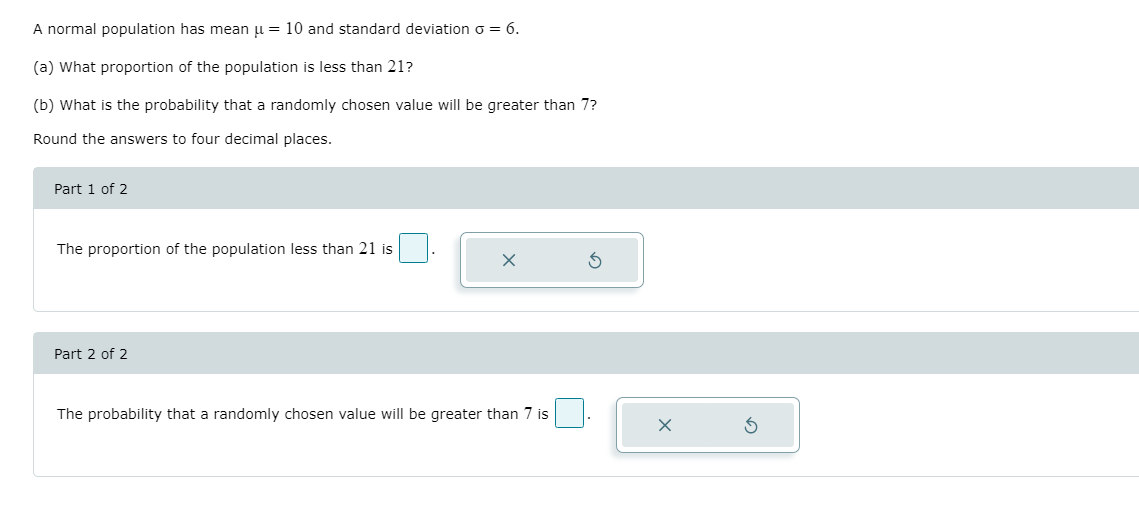 Solved A Normal Distribution Has Mean U 57 And Standard