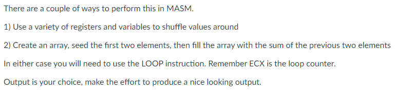 Solved >>>>>ASSEMBLY LANGUAGE x86, Kip Irvine (MASM) ON | Chegg.com