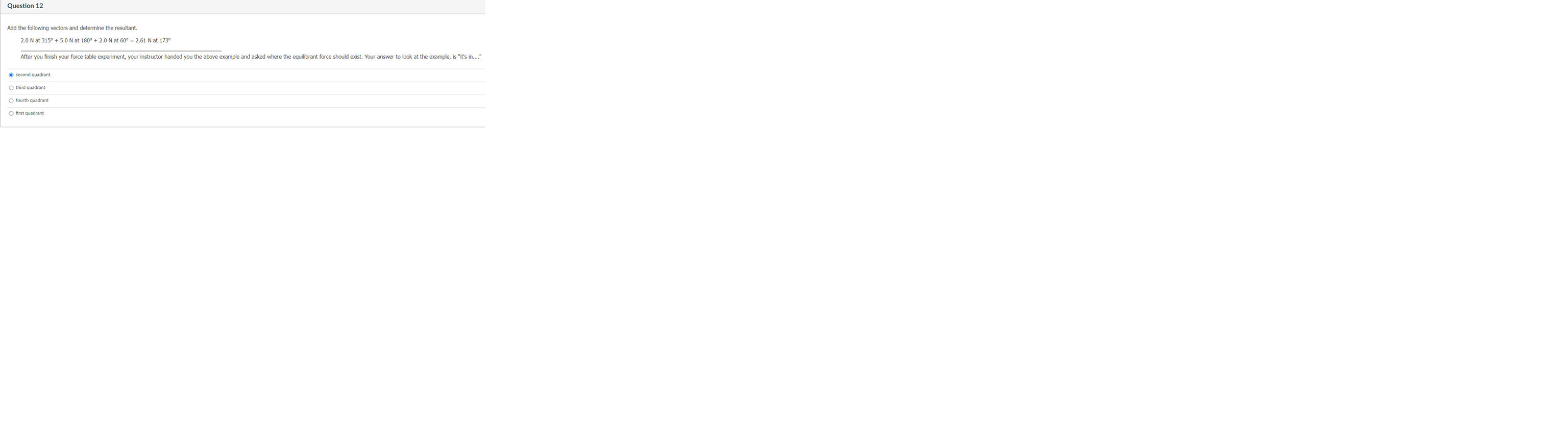 Solved Add the following vectors and determine the | Chegg.com