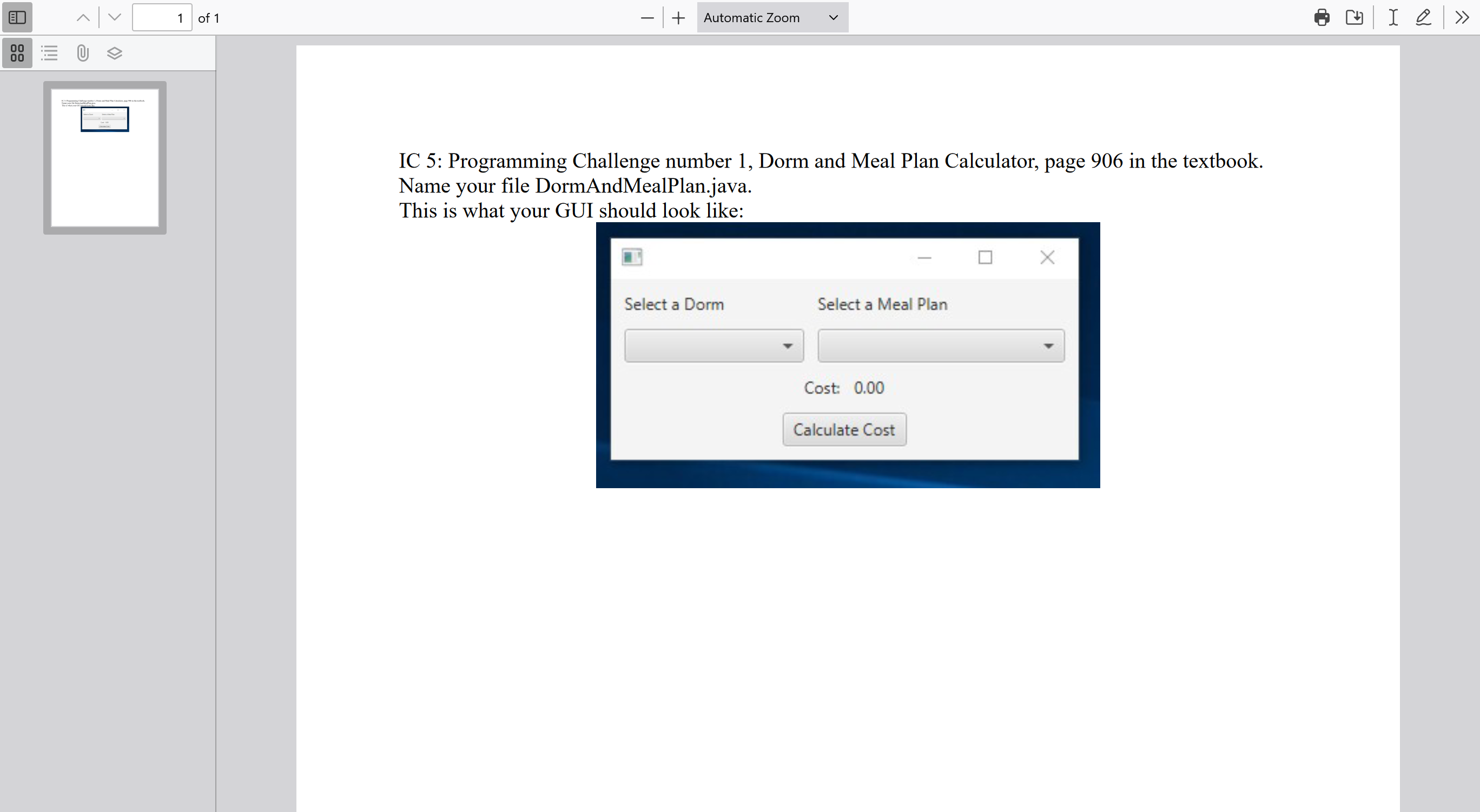 Solved IC 5: Programming Challenge number 1, Dorm and Meal | Chegg.com