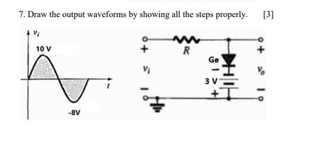 Solved 7. Draw the output waveforms by showing all the steps | Chegg.com