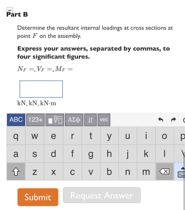 Solved The assembly supports a uniform distributed load w | Chegg.com