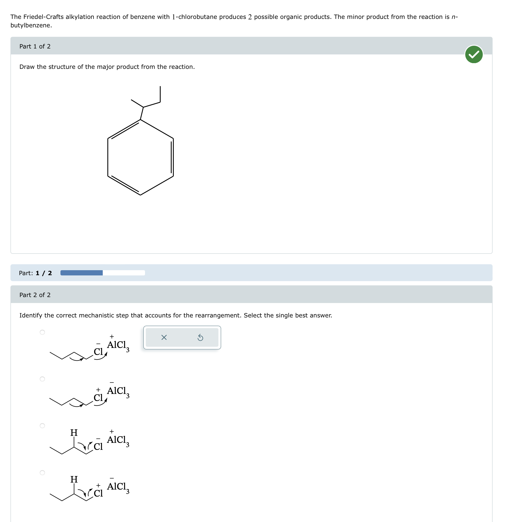 Solved The Friedel-Crafts alkylation reaction of benzene | Chegg.com