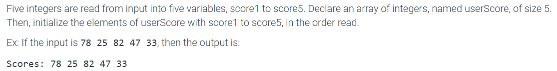 Solved Five integers are read from input into five | Chegg.com