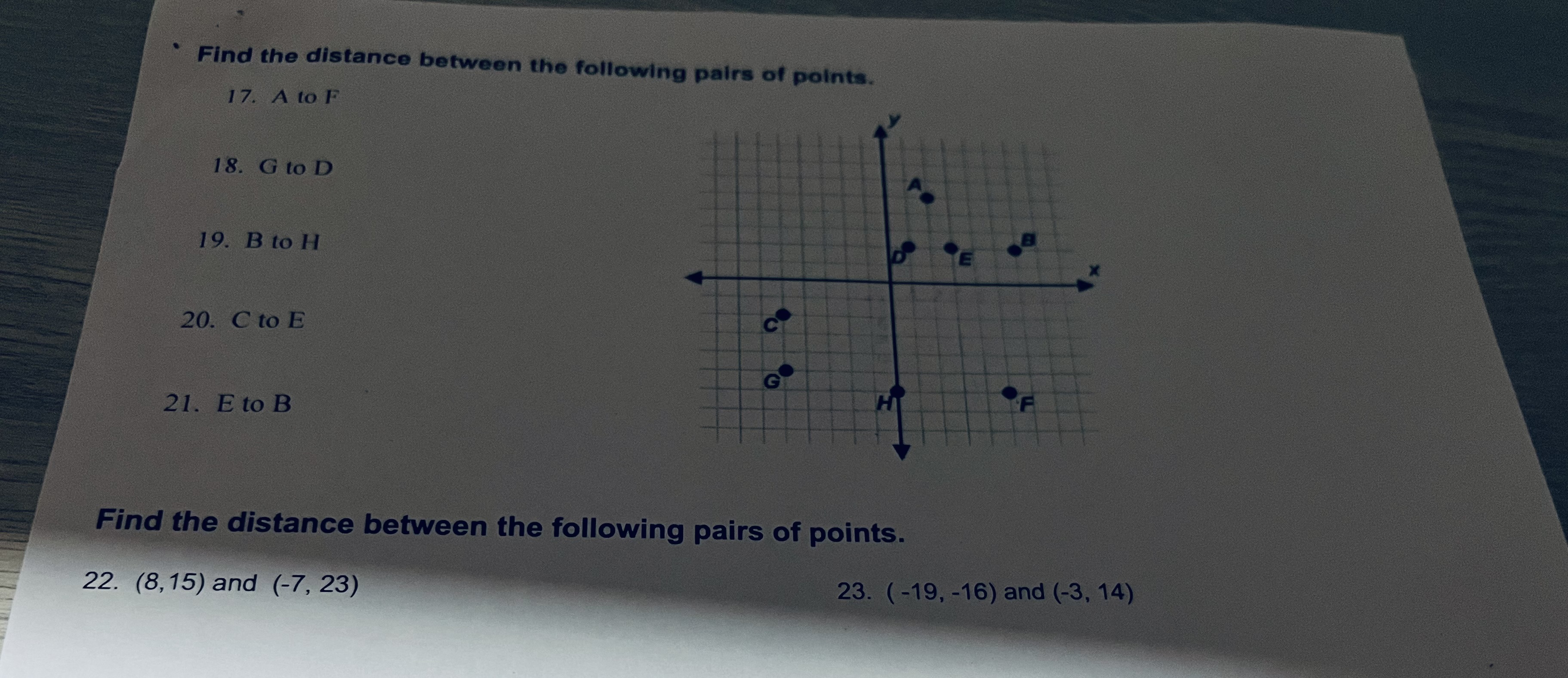 Solved Find the distance between the following pairs of | Chegg.com