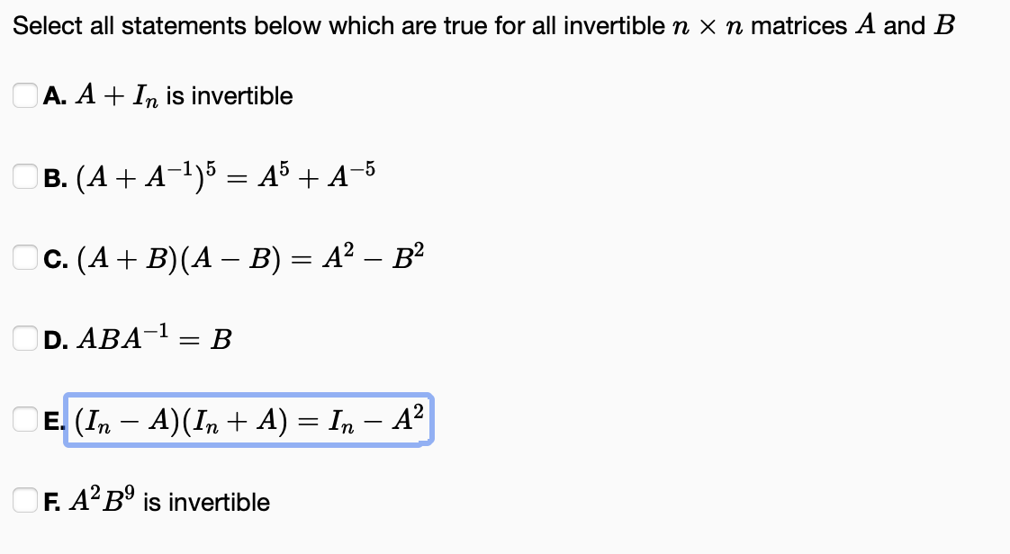 Solved Select all statements below which are true for all | Chegg.com