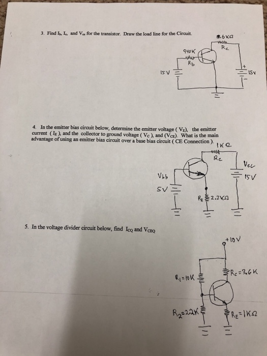 Solved Name Date 1 Determine Ic Vce Ic Sat Vce Cutoff