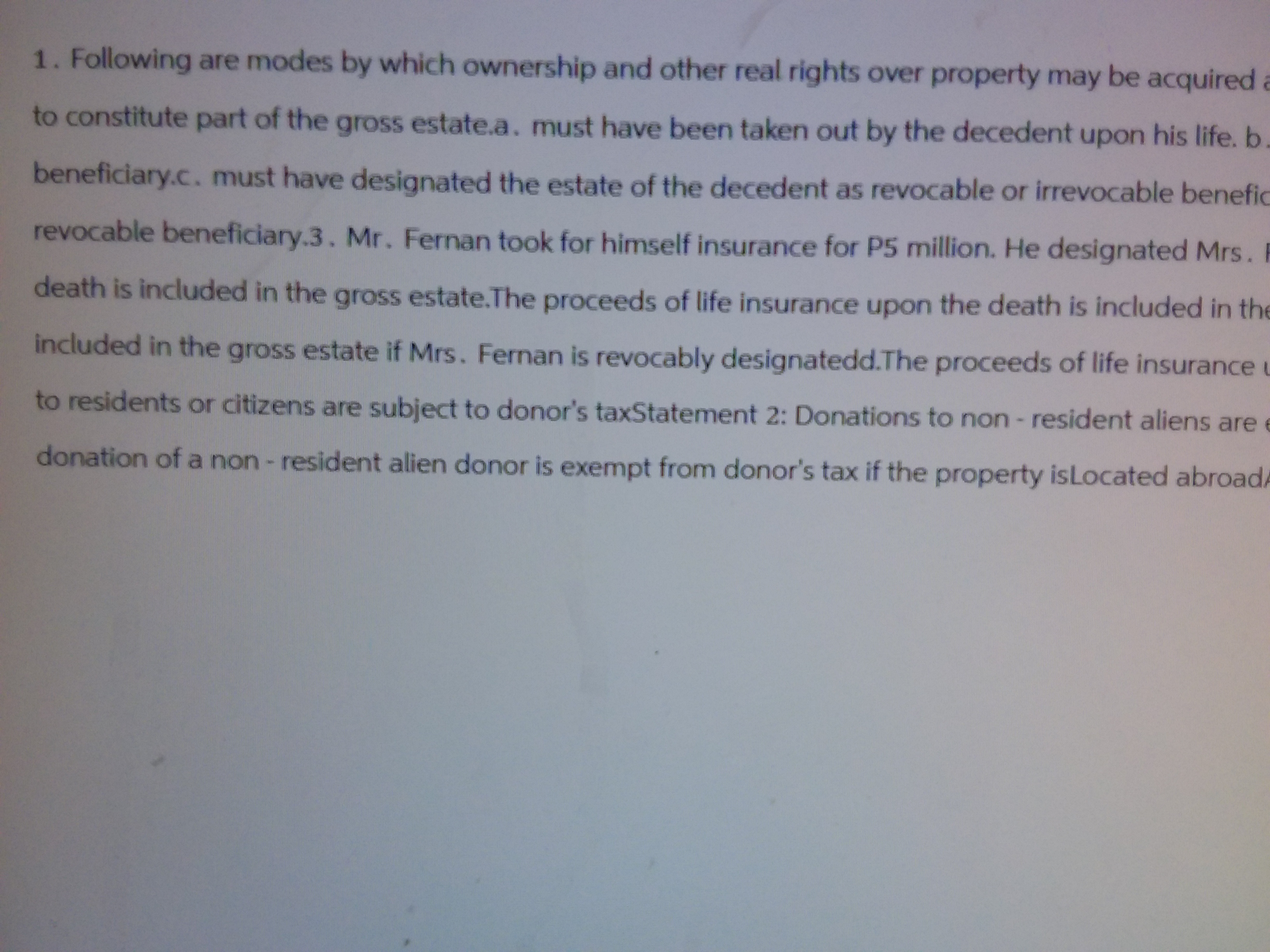 Solved 1. ﻿Following are modes by which ownership and other | Chegg.com