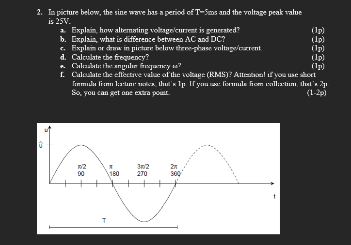 Solved 2. In picture below, the sine wave has a period of | Chegg.com