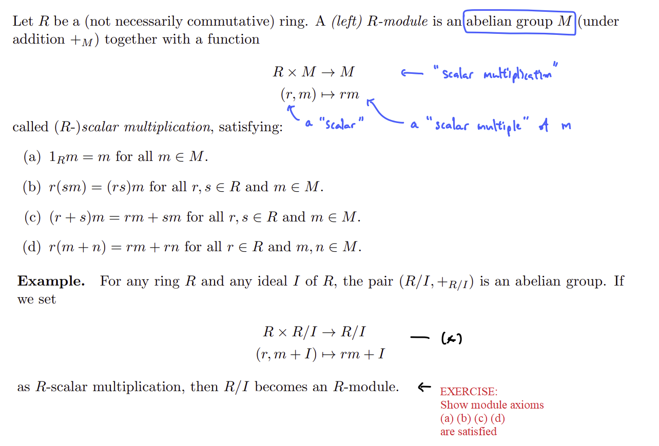 Solved Let R be a (not necessarily commutative) ring. A | Chegg.com