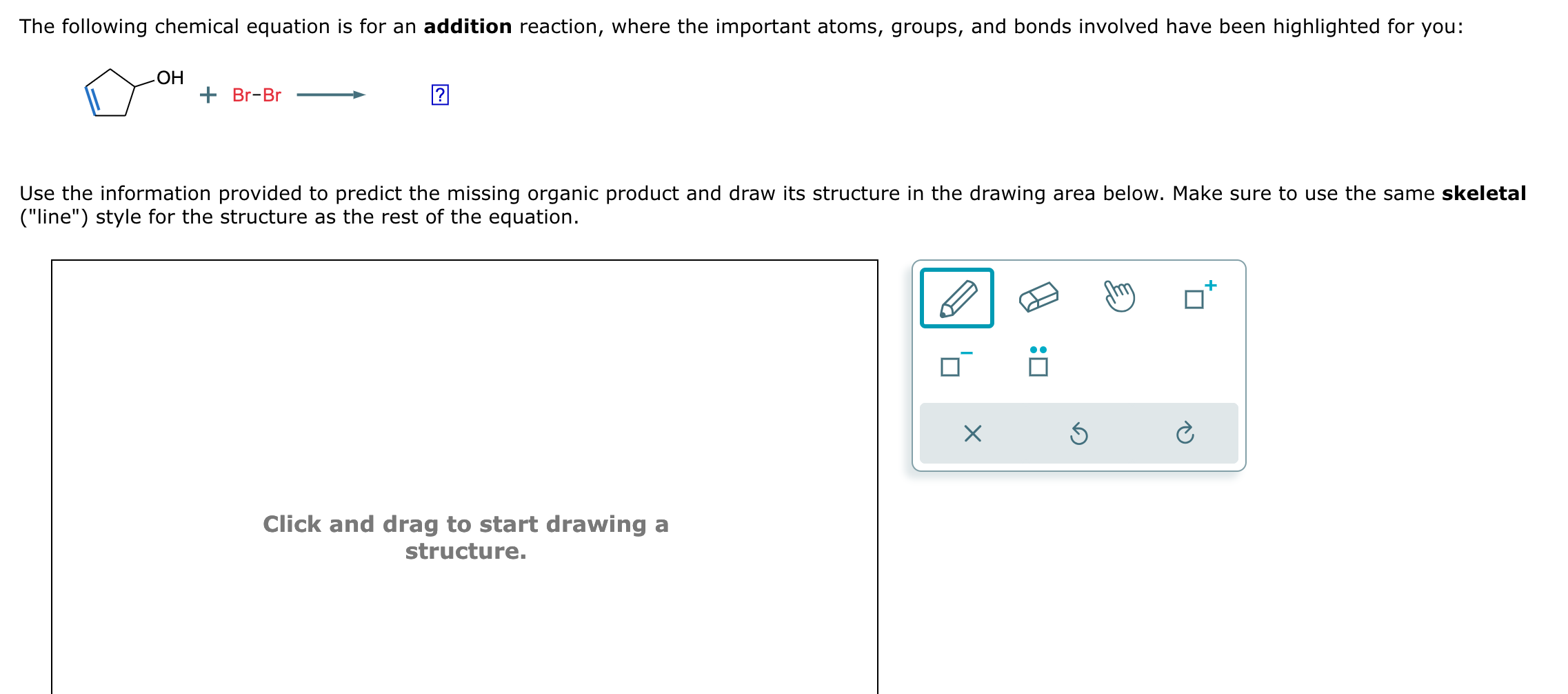 Solved The following chemical equation is for an addition | Chegg.com