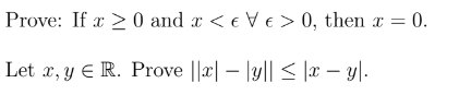 Solved Prove: If x≥0 and x 0, then x=0. Let x,y∈R. Prove | Chegg.com