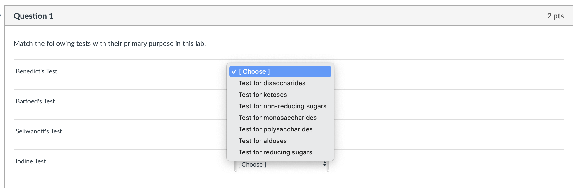 Solved Match the following tests with their primary purpose | Chegg.com