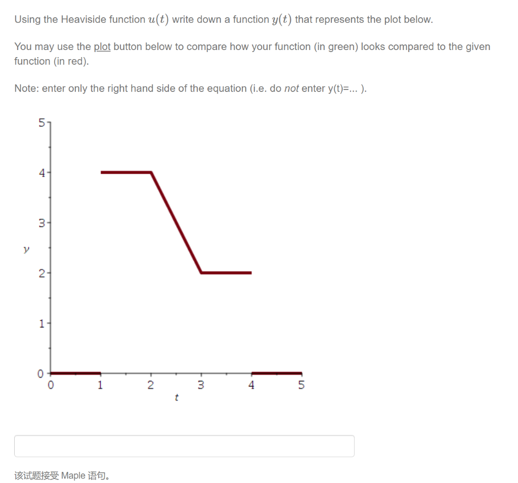 Solved Using the Heaviside function u(t) write down a | Chegg.com