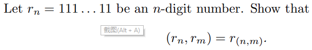 Solved Let rn=111…11 be an n-digit number. Show that | Chegg.com