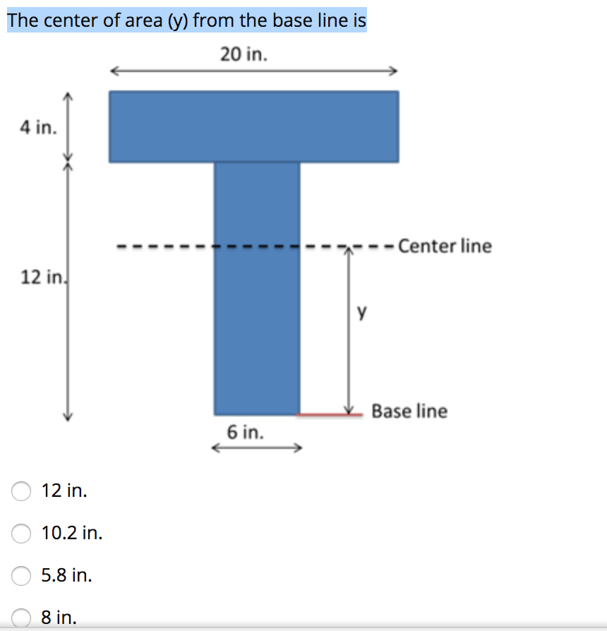 solved-the-center-of-area-y-from-the-base-line-is-20-in-4-chegg