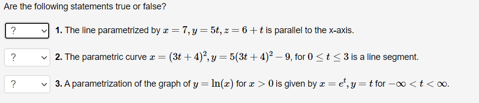 Solved Are the following statements true or false? ? 1. The | Chegg.com
