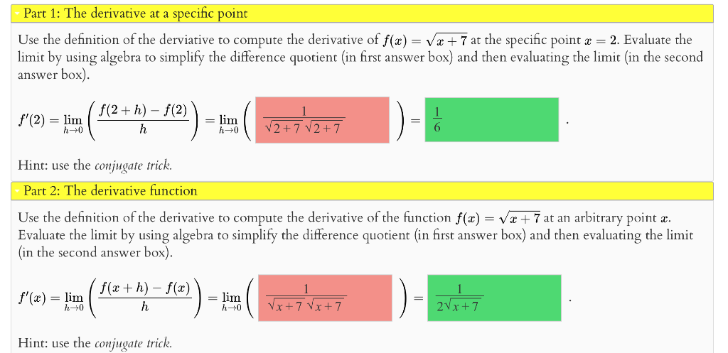 Solved Use the definition of the derviative to compute the | Chegg.com