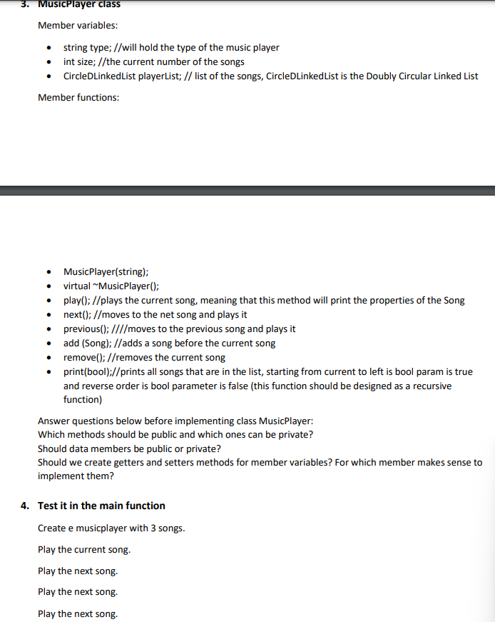 Solved Write a program in C++ language that implements a | Chegg.com