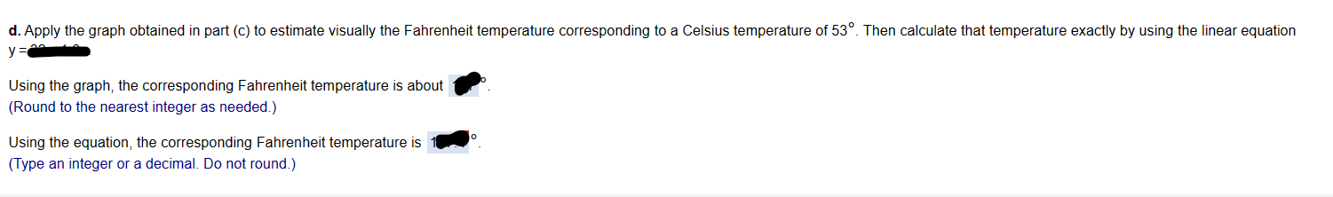 Solved Using the graph, the corresponding Fahrenheit | Chegg.com