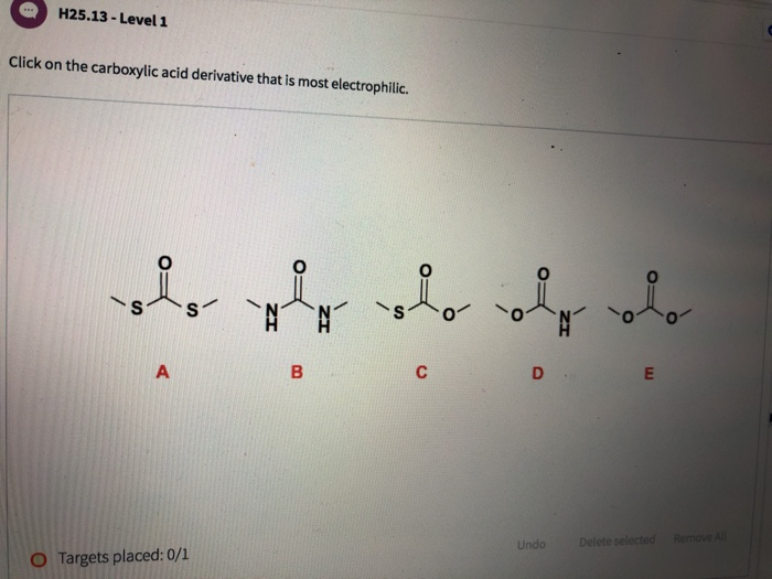 Solved H25.13-Level 1 Click on the carboxylic acid | Chegg.com
