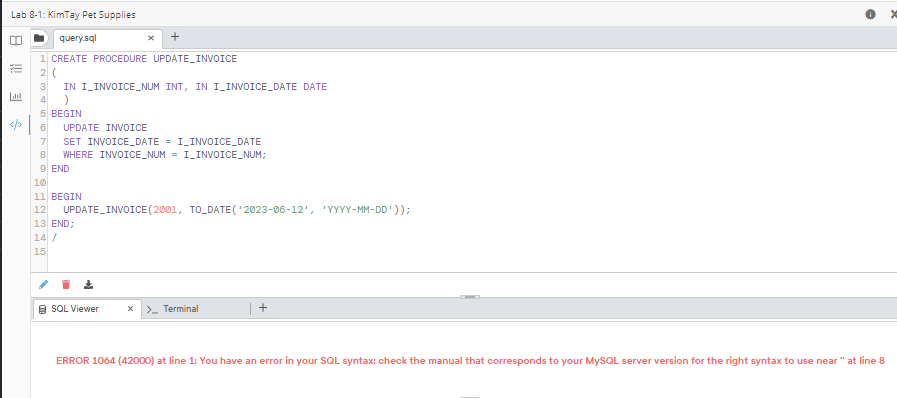 Solved Need help with so many MySQL error messages! I'm | Chegg.com