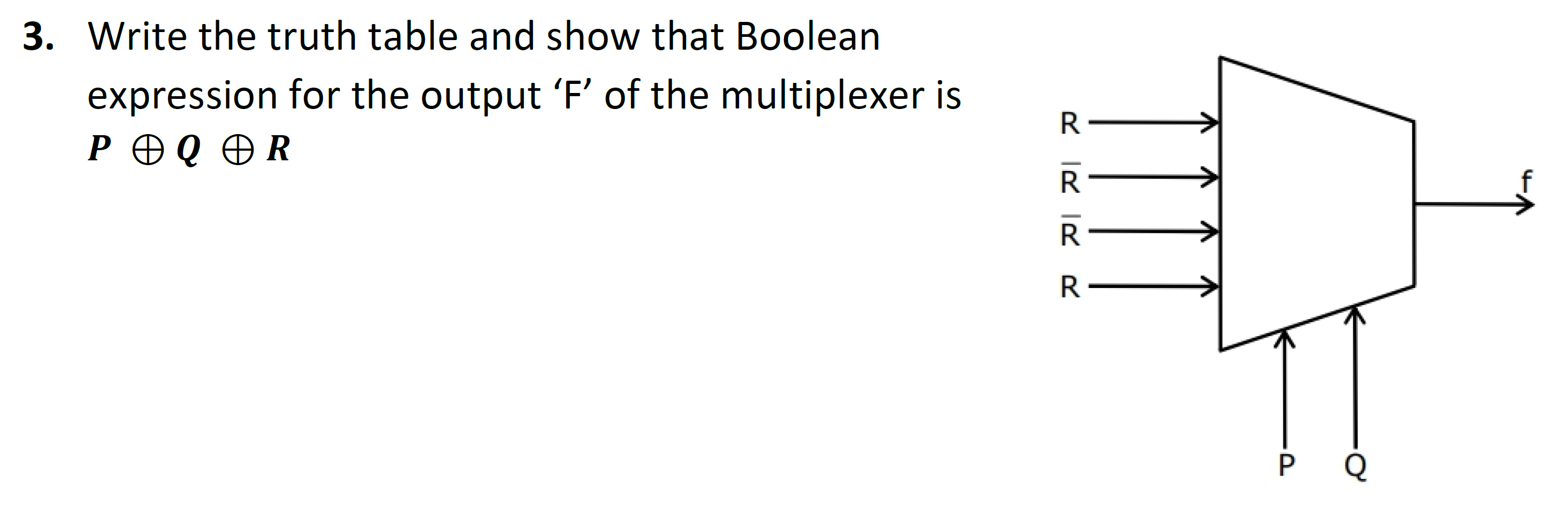 Solved 3. Write the truth table and show that Boolean | Chegg.com