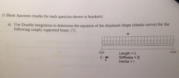 Solved 1) Short Answers (marks for each question shown in | Chegg.com