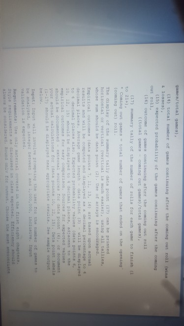 Solved Assignment: Write algorithms and programs to play | Chegg.com