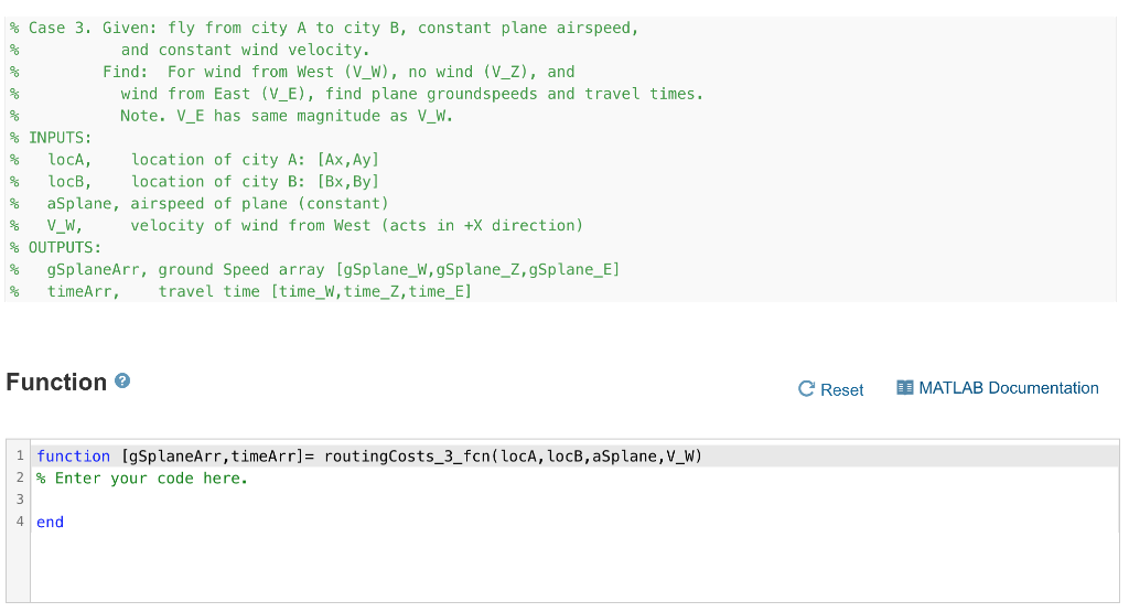 % Case 3. Given: fly from city A to city B, constant | Chegg.com