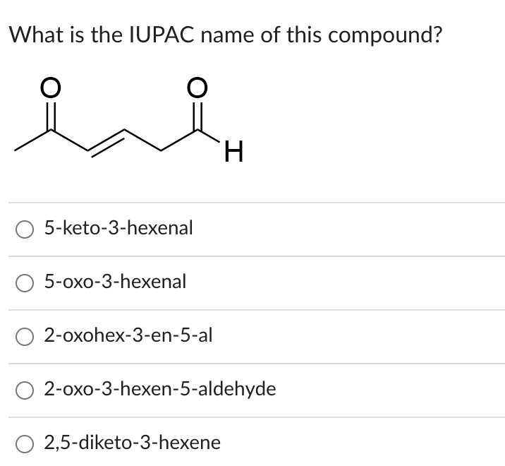 Solved What is the IUPAC name of this compound? I O 5- | Chegg.com