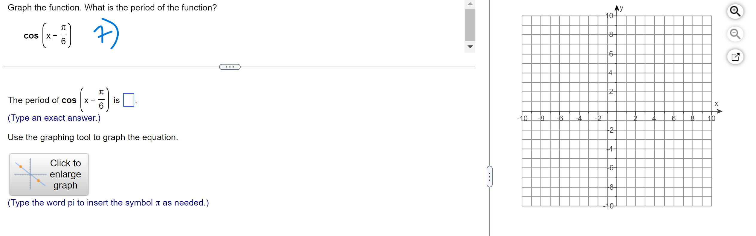 Solved Graph the function. What is the period of the | Chegg.com