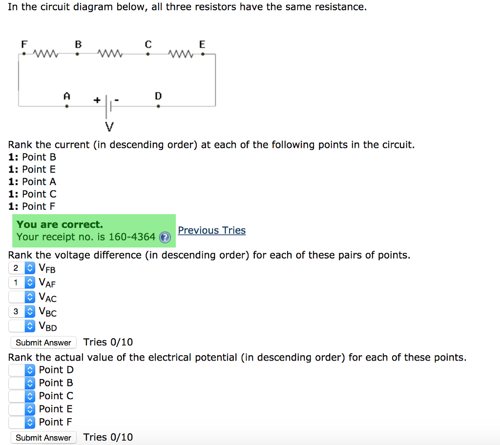 Solved In the circuit diagram below, all three resistors | Chegg.com