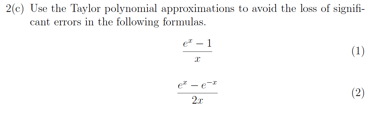 Solved 2(c) Use the Taylor polynomial approximations to | Chegg.com
