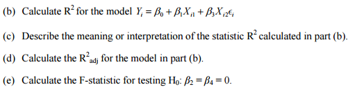 Solved The multiple linear regression model | Chegg.com