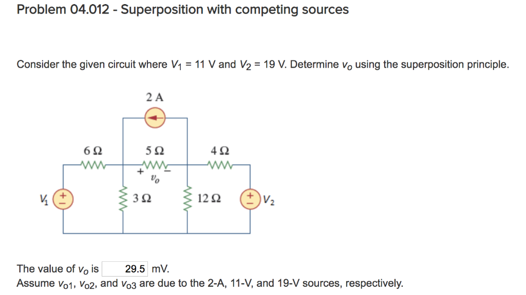 Solved Problem 04.012 Superposition with competing sources | Chegg.com