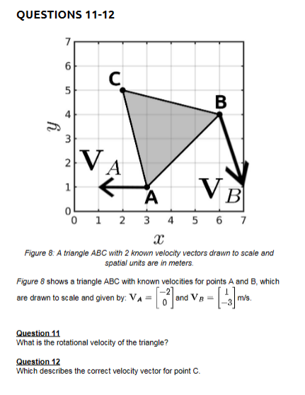 Solved QUESTIONS 11-12 ω Figure 8: A triangle ABC with 2 | Chegg.com