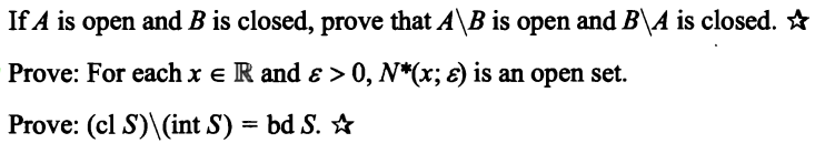 If A is open and B is closed, prove that A\B is open | Chegg.com