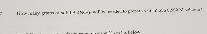Solved 7. How many grams of solid Ba(NO3)2 will be needed to | Chegg.com